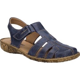 Sandale Josef Seibel "Rosalie 48, dunkelblau", Damen, Gr. 38, blau (dunkelblau), Obermaterial: 100% Rindsleder Leather cow., Schuhe Sandale