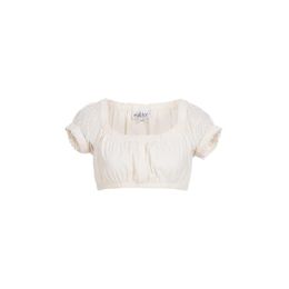 N&uuml;bler Dirndlbluse N&Uuml;BLER "Dirndlbluse kurzarm Sofia", Damen, Gr. 30, beige (natur), Obermaterial: 100% Baumwolle CO., Blusen Dirndlbluse