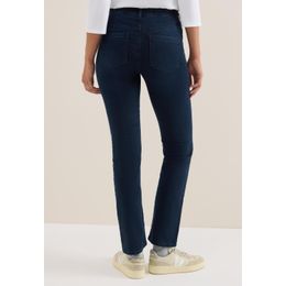Slim-fit-Jeans Cecil, Damen, Gr. 34, L&auml;nge 32, schwarz (blau schwarz used wash), Jeans, 75% Baumwolle, 23% Polyester, 2% Elasthan, unifarben, normal, Jeans Slim-fit-Jeans, High Waist