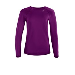 Langarmshirt WINSHAPE "AET118LS", Damen, Gr. S, lila (schwarz plum), 85% Polyester, 15% Elasthan, Rundhals, Shirts Langarmshirt, Functional Light and Soft Long Sleeve Top