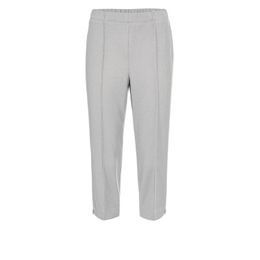 Caprihose GOLDNER "Kurzgr&ouml;&szlig;e Trageangenehme 7/8-Rippenhose", Damen, Gr. 19, K-Gr, silber (silbergrau), Obermaterial: 100% Polyester COOLMAX PES(Coolmax)., Hosen Caprihose