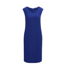 Sommerkleid GOLDNER "Strukturiertes Jerseykleid", Damen, Gr. 50, blau (royalblau), Kleider Sommerkleid