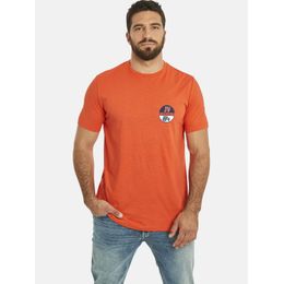 Rundhalsshirt Jan Vanderstorm "T-Shirt GARMANN", Herren, Gr. L, orange, Obermaterial: 100% Baumwolle CO., Casual, comfort fit normal, Rundhals, Shirts Rundhalsshirt