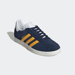 Sneaker adidas originals "GAZELLE", Herren, Gr. 37, blau (night indigo, crew gelb, core wei&szlig;), Leder, Synthetik, Schuhe Sneaker