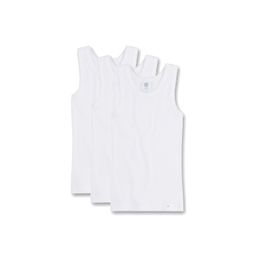 Unterhemd Sanetta "Unterhemd 3er Pack", M&auml;dchen, Gr. 140, N-Gr, wei&szlig;, Obermaterial: 100% Baumwolle CO., Unterhemden Unterhemd