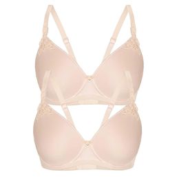 Sassa Mode T-Shirt-BH SASSA "2er Sparpack Spacer-BH CLASSIC LOOK", Damen, Gr. 80, Cup B, beige (nude nude), Obermaterial: 78% Polyamid PA. 22% Elasthan EL., BHs T-Shirt-BH