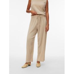 V&eacute;ro Moda Schlupfhose VERO MODA "VMLUNA MW BALLON PANT JRS NOOS", Damen, Gr. M, N-Gr, pumice stone, Jersey, Obermaterial: 76% Polyester, 20% Viskose, 4% Elasthan, unifarben, lang, Hosen Schlupfhose, Materialmix