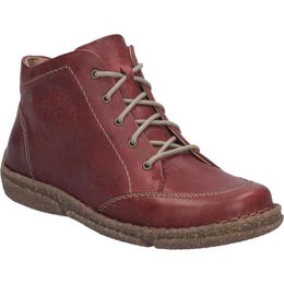 Stiefelette Josef Seibel "Neele 01, bordeaux", Damen, Gr. 40, rot (bordeaux), Obermaterial: 100% Rindsleder Leather cow., Schuhe Stiefelette