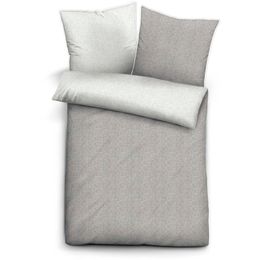 Bettw&auml;sche Biberna Gr. 1, grau (hellgrau, grau), B/L: 135cm x 200cm, Flanell,Biber,Feinbiber, B/L: 80cm x 80cm, 2 Stk., Flanell;Biber;Feinbiber, 100% Baumwolle, Bettw&auml;sche, Bettw&auml;sche