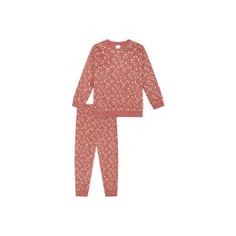 Schlafanzug Schiesser "Pyjama", M&auml;dchen, Gr. 116, bunt (rosa), Obermaterial: 80% Baumwolle CO. 20% Polyester PES., Homewear-Sets Schlafanzug