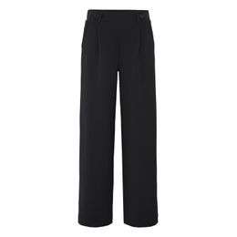 Loungehose oxmo "Loungehose BMMTAYRA PANTS", Damen, Gr. L, N-Gr, schwarz (meteorite), Obermaterial: 95% Polyester PES. 5% Elasthan EL., Hosen Loungehose