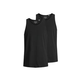 Jack & Jones Unterhemd JACK & JONES "Unterhemd JACBASIC TANKTOP 2PK 2er Pack", Herren, Gr. S, N-Gr, schwarz, Obermaterial: 100% Baumwolle CO., Unterhemden Unterhemd