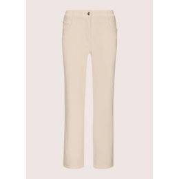 Madeleine Mode Regular-fit-Jeans MADELEINE "Jeans Baumwollhose mit Saumabn&auml;hern", Damen, Gr. 36, N + K Gr, grau (kiesel), Obermaterial: 92% Baumwolle CO. 6% Polyester PES. 2% Elasthan EL., Jeans