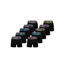 Jack & Jones Boxershorts JACK & JONES "Boxershort JACLIMES SOLID TRUNKS 10 PACK 10er Pack", Herren, Gr. S, schwarz, Obermaterial: 95% Baumwolle CO. 5% Elasthan EL., Unterhosen