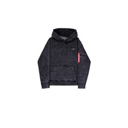 Hoodie Alpha Industries "Backprint Hoodie Vintage ", Herren, Gr. L, schwarz, Obermaterial: 70% Baumwolle, 30% Polyester, regular fit, Sweatshirts Hoodie