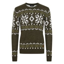 !Solid Rundhalspullover SOLID "Rundhalspullover SDNorwig", Herren, Gr. XXL, gr&uuml;n (rosin melange), Obermaterial: 100% Polyacryl PAN., Pullover Rundhalspullover