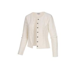 N&uuml;bler Strickjacke N&Uuml;BLER "Strickjacke Amira", Damen, Gr. XL, wei&szlig;, Obermaterial: 50% Baumwolle CO. 50% Polyacryl PAN., Strickjacken Strickjacke