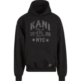 Kapuzenpullover Karl Kani "Karl Kani Kani Western Os Hoodie", Herren, Gr. XL, schwarz, 70% Baumwolle, 30% Polyester, mehrfarbig, normal, ohne Ausschnitt, Pullover Kapuzenpullover