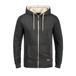 Kapuzenpullover Blend "Kapuzensweatjacke BHHulker", Herren, Gr. XXL, grau (charcoal mix teddy), Obermaterial: 60% Baumwolle CO. 40% Polyester PES., Sweatshirts Kapuzenpullover