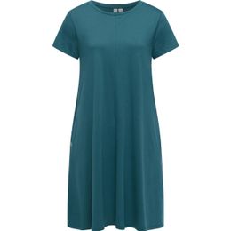 Shirtkleid Ragwear "Chickie", Damen, Gr. L (40), Normalgr&ouml;&szlig;en, ocean, Material: 50% Baumwolle, 50% Modal, Basic, A-Linie ca. Mitte Oberschenkel, Rundhals, &Auml;rmel ohne &Auml;rmelschlitz abgesteppte Kante, Kleider Shirtkleid, Leichtes Damen Sommerkleid
