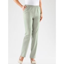 Schlupfjeans Classic Basics, Damen, Gr. 24, Kurzgr&ouml;&szlig;en, gr&uuml;n (schilf), 100% Baumwolle, unifarben, lang, Jeans Schlupfjeans