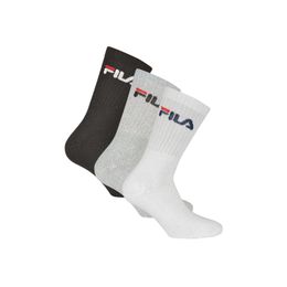 Kurzsocken Fila "Socken 3er Pack", Herren, Gr. 43-46, bunt (classic mix (schwarz, wei&szlig;, grau)), Obermaterial: 70% Baumwolle CO. 29% Polyester PES. 1% Elasthan EL., Socken