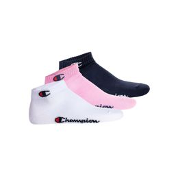 Kurzsocken Champion "Socken 3er Pack", Herren, Gr. 35-38, bunt (pink, wei&szlig;, blau), Obermaterial: 71% Baumwolle CO. 23% Polyester PES. 4% Polyamid PA. 2% Elasthan EL., Socken
