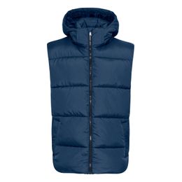Steppweste Blend "Steppweste BHMZIPA", Herren, Gr. L, blau (marineblaus), Obermaterial: 100% Polyester PES., Westen Steppweste