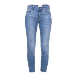 Skinny-fit-Jeans SURI FREY "Skinny Jeans SFY Freyday", Damen, Gr. L, EURO, blau (denim middle blau 512), Obermaterial: 93% Baumwolle CO. 5% Polyester PES. 2% Elasthan EL., Jeans