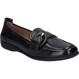 Ballerina Josef Seibel "Fenja 19, black-black", Damen, Gr. 40, schwarz (schwarz, schwarz), Obermaterial: 100% Rindsleder Leather cow., Schuhe Ballerina