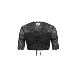 N&uuml;bler Dirndlbluse N&Uuml;BLER "Dirndlbluse kurzarm Nena", Damen, Gr. 4,5, schwarz, Obermaterial: 85% Polyester PES. 15% Elasthan EL., Blusen Dirndlbluse