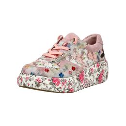 Plateausneaker Laura Vita "Laura Vita Sneaker Leder/Textil", Damen, Gr. 38, rose, Leder, Textil, Schuhe Plateausneaker