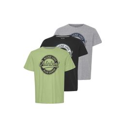 T-Shirt Blend "T-Shirt BH3Pack", Herren, Gr. L, schwarz (schwarz, stone mix, gr&uuml;n eye), Obermaterial: 100% Baumwolle CO., Shirts T-Shirt