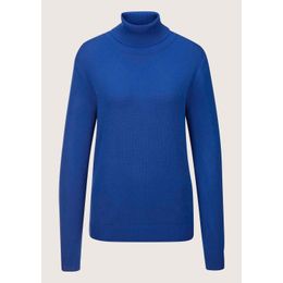 Madeleine Mode Longpullover MADELEINE "Strickpullover Schmaler Feinstrickpullover", Damen, Gr. 40, blau (royalblau), Obermaterial: 70% Viskose CV. 30% Polyamid PA., Pullover Longpullover