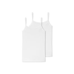 Unterhemd Schiesser "Unterhemd 2er Pack", Damen, Gr. M, N-Gr, wei&szlig;, Obermaterial: 95% Baumwolle CO. 5% Elasthan EL., Unterhemden Unterhemd