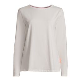 Langarmshirt SALZHAUT "Longsleeve SCHATEKE", Damen, Gr. L, wei&szlig; (sanftes wei&szlig;), Obermaterial: 94% Baumwolle CO. 6% Elasthan EL., Shirts Langarmshirt