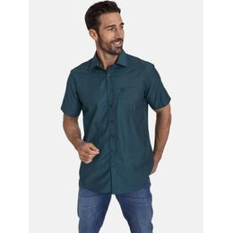 Kurzarmhemd Jan Vanderstorm "Doppelpack Hemd EVIN", Herren, Gr. XL, blau (wei&szlig; petrol), Obermaterial: 100% Baumwolle CO., unifarben, comfort fit normal, Hemden