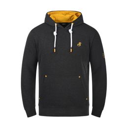 !Solid Kapuzenpullover SOLID "Hoodie SDKenan", Herren, Gr. L, grau (dunkelgrau melange), Obermaterial: 60% Baumwolle CO. 40% Polyester PES., Pullover Kapuzenpullover