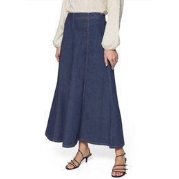 Midirock Zero "Damen Maxi", Damen, Gr. 44, dunkelblau denim, Denim/Jeans, Obermaterial: 98% Baumwolle, 2% Elasthan, used, figurbetont lang, R&ouml;cke, Plain/ohne Details