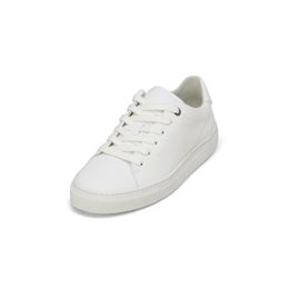 Marc O'Polo Sneaker MARC O'POLO "aus glattem Nappaleder", Damen, Gr. 41, wei&szlig;, Obermaterial: 100% Leder (Rind), unifarben, Schuhe Sneaker