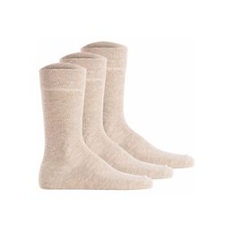 Kurzsocken Hudson "Socken SIMPLY&sup3; 3-PACK 3er Pack", Herren, Gr. 39-42, beige (beige meliert), Obermaterial: 80% Baumwolle CO. 18% Polyamid PA. 2% Elasthan EL., Socken