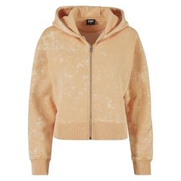 Sweatjacke Urban Classics "Urban Classics Damen", Damen, Gr. S, paleorange, 70% Baumwolle, 30% Polyester, unifarben, Sweatjacken Sweatjacke