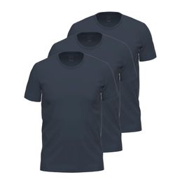 Unterhemd Ammann "3er Pack Shirt 1/2 Arm Day Modern / Close to you", Herren, Gr. 6, N-Gr, blau (nightblau), Obermaterial: 93% Baumwolle CO. 7% Elasthan EL., Unterhemden Unterhemd