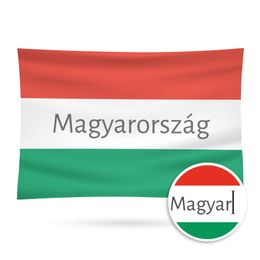 Ungarn Flagge mit Wunschtext | Fanartikel f&uuml;r EM & WM | Ungarn Fahne im Wunschformat | L&auml;nderflaggen & Nationalflaggen online bedrucken