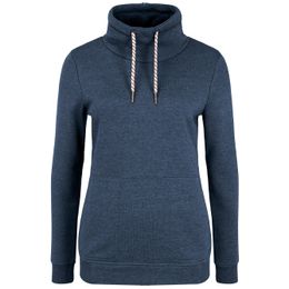 Kapuzenpullover oxmo "Hoodie OXVimpa", Damen, Gr. M, blau (ins blau m), Obermaterial: 70% Baumwolle CO. 30% Polyester PES., Sweatshirts Kapuzenpullover