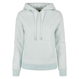 Kapuzensweatshirt Urban Classics "Urban Classics Damen Ladies Color Melange Hoody", Damen, Gr. M, aqua melange, 65% Baumwolle, 35% Polyester, unifarben, Sweatshirts