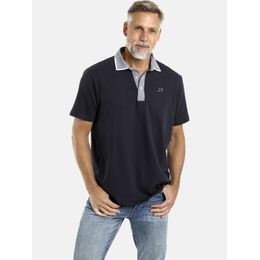 Poloshirt Jan Vanderstorm "Poloshirt DANHY", Herren, Gr. L, blau (dunkelblau), Obermaterial: 100% Baumwolle CO., comfort fit normal, ohne Ausschnitt, Shirts