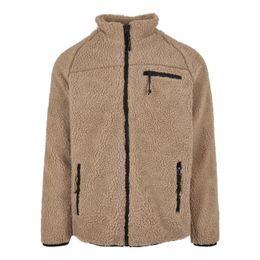 Allwetterjacke Brandit "Brandit Herren Teddyfleece Jacket", Herren, Gr. 4XL, camel, 100% Polyester, mehrfarbig, normal, amerikanischer Ausschnitt, Jacken