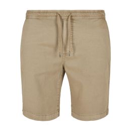 Stoffhose Urban Classics "Urban Classics Herren Stretch Twill Joggshorts", Herren, Gr. 4XL, US-Gr&ouml;&szlig;en, unionbeige, 98% Baumwolle, 2% Elasthan, unifarben, normal, Hosen Stoffhose