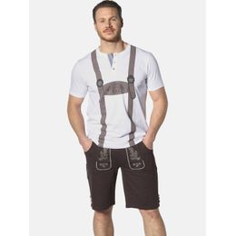 T-Shirt Jan Vanderstorm "T-Shirt KELBY", Herren, Gr. XXXL, wei&szlig;, Obermaterial: 100% Baumwolle CO., comfort fit normal, Serafino, Shirts T-Shirt, im Oktoberfest-Stil